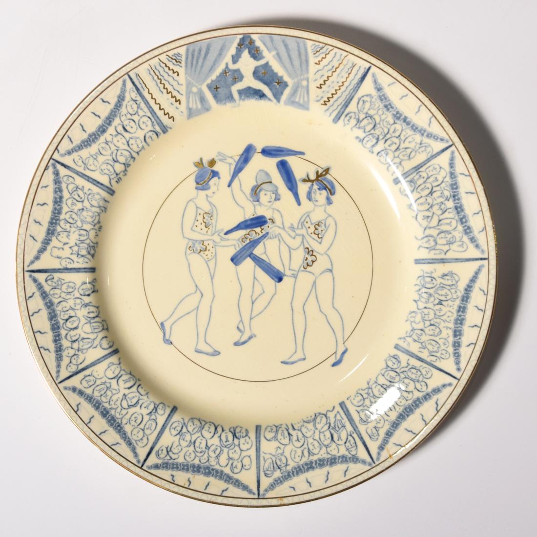6 Clarice Cliff / Laura Knight CIRCUS Plates, Prototype – Palm Beach ...