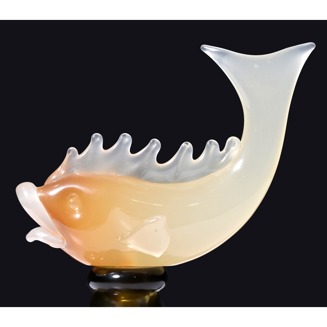 Archimede Seguso ALABASTRO Fish Sculpture / Bottle, Murano (2 Available ...