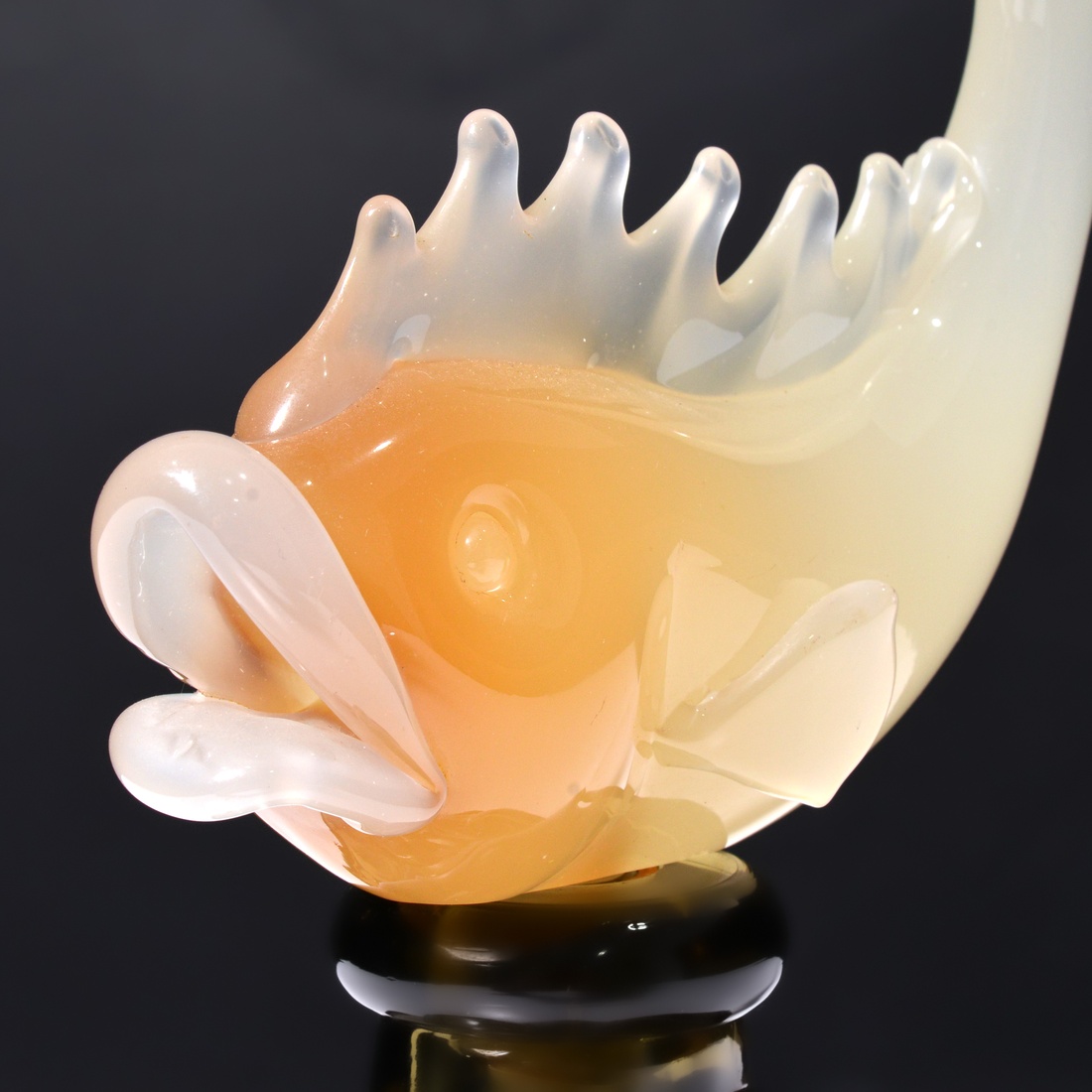 Archimede Seguso ALABASTRO Fish Sculpture / Bottle, Murano (2 Available ...