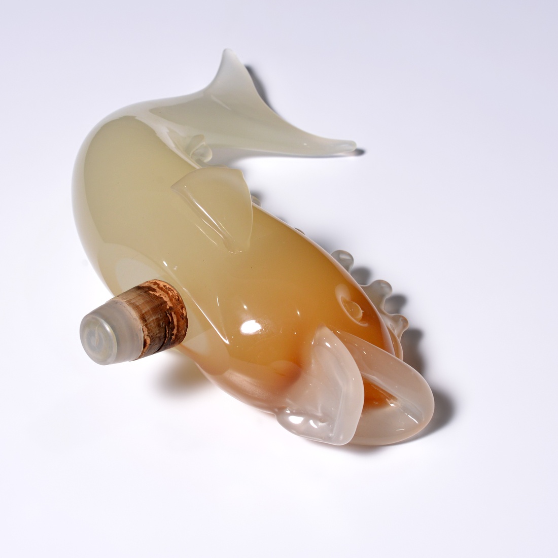 Archimede Seguso ALABASTRO Fish Sculpture / Bottle, Murano (2 Available ...