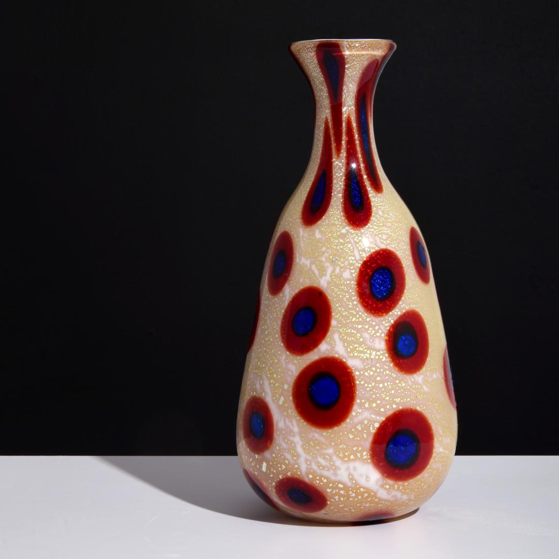 Giulio Radi “Reazione Policrome” Vase, Murano – Palm Beach Modern Gallery