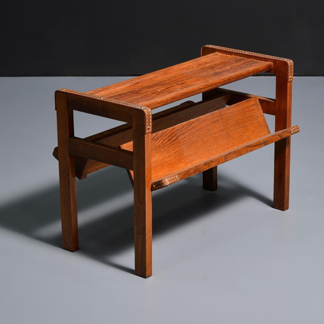Jacques Adnet Encyclopedia / Magazine Stand – Palm Beach Modern Gallery