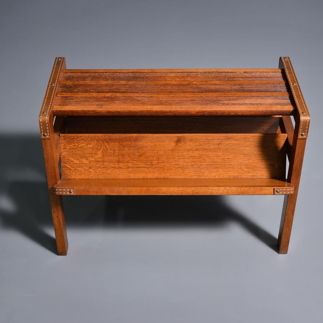 Jacques Adnet Encyclopedia / Magazine Stand – Palm Beach Modern Gallery