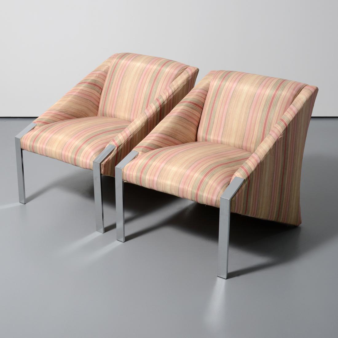 Pair of Andree Putman Lounge Chairs – Palm Beach Modern Gallery