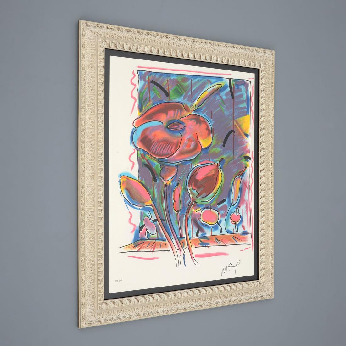 Peter Max GARDEN FLOWERS Lithograph – Palm Beach Modern Gallery